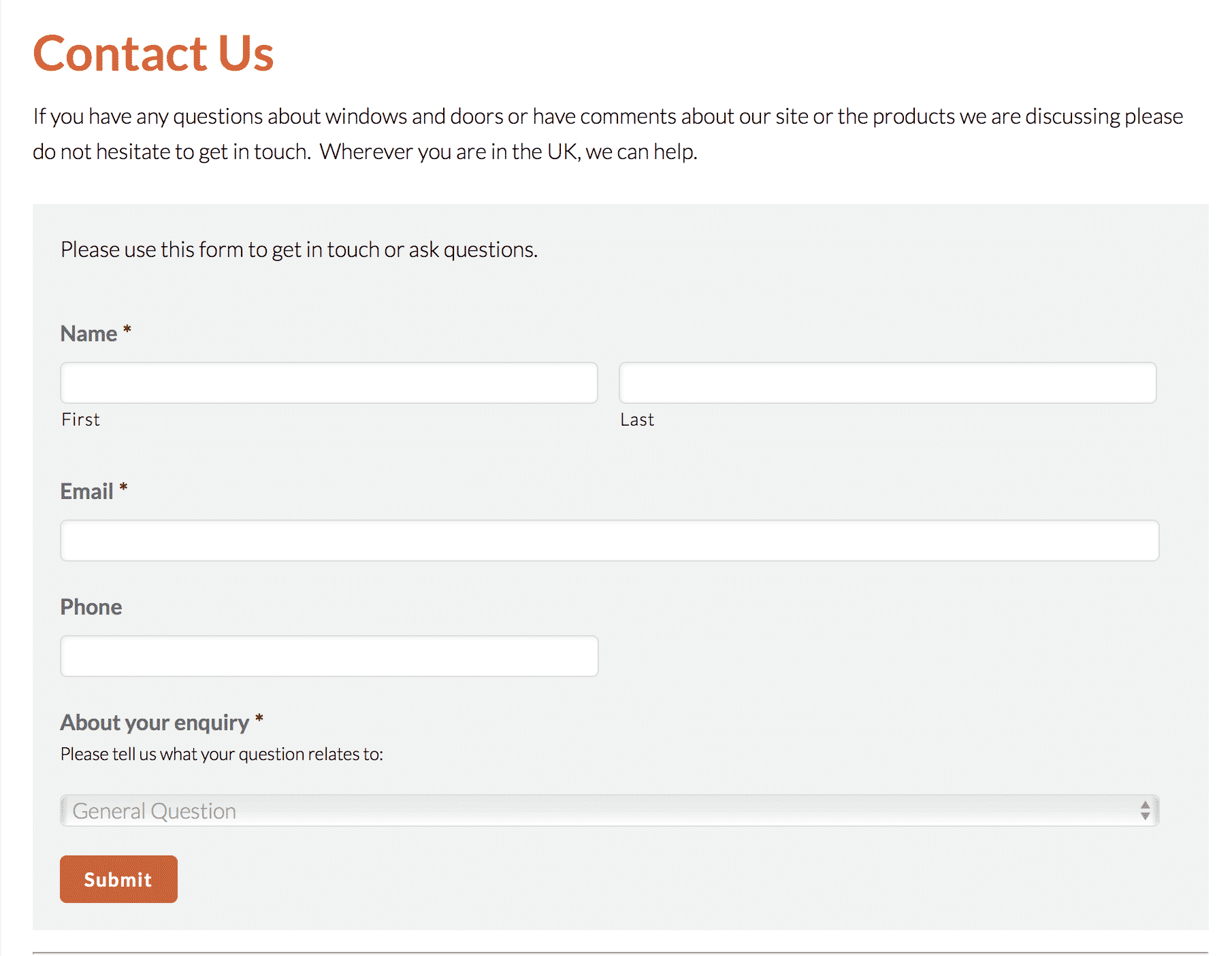 Contact Us - Door And Window Experts